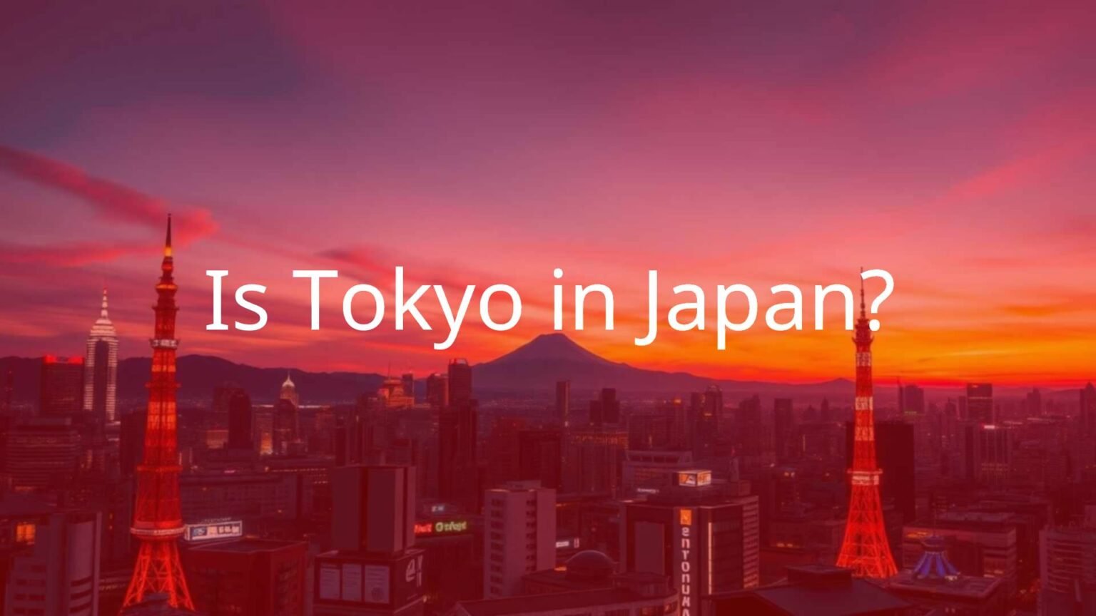 Is Tokyo in Japan? - Why So Japan